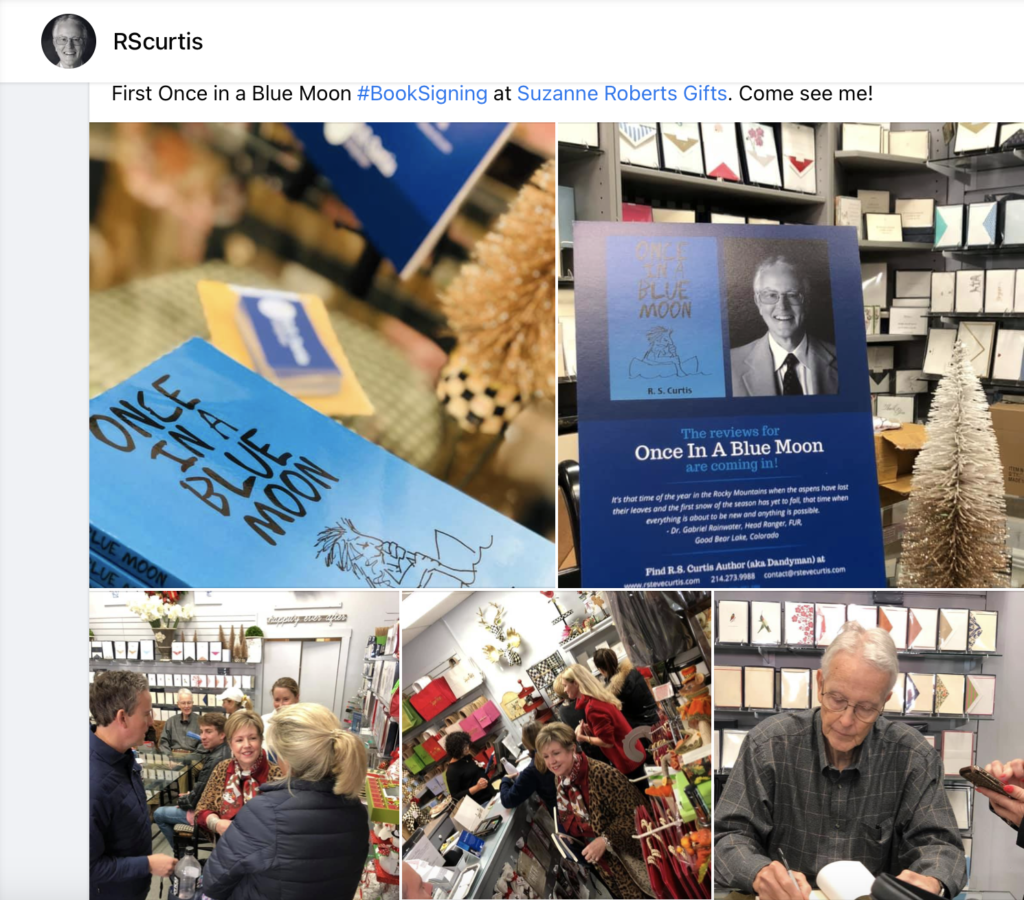Suzanne Roberts Book Signing Once In a Blue Moon - R.S. Curtis
